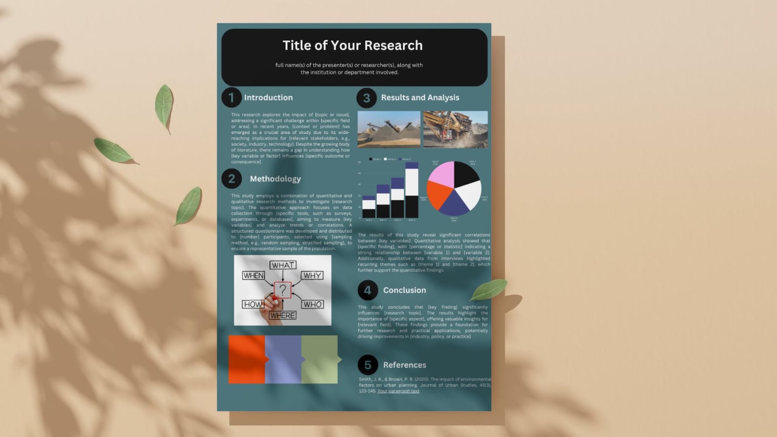 Green Theme Scientific Poster Template A0 Size Powerpoint for Phd ...
