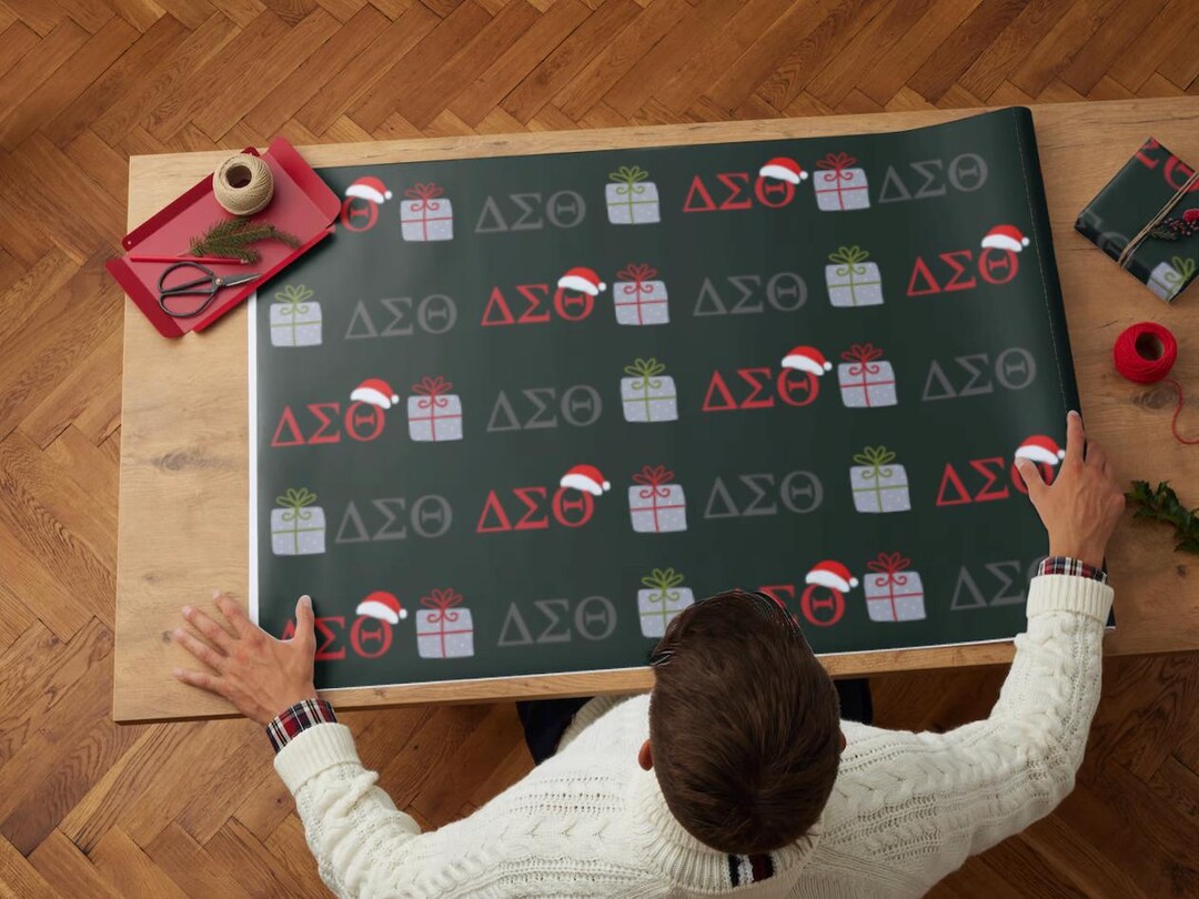 Delta Sigma Theta Sorority Christmas Gift Wrapping Paper Elegant ...
