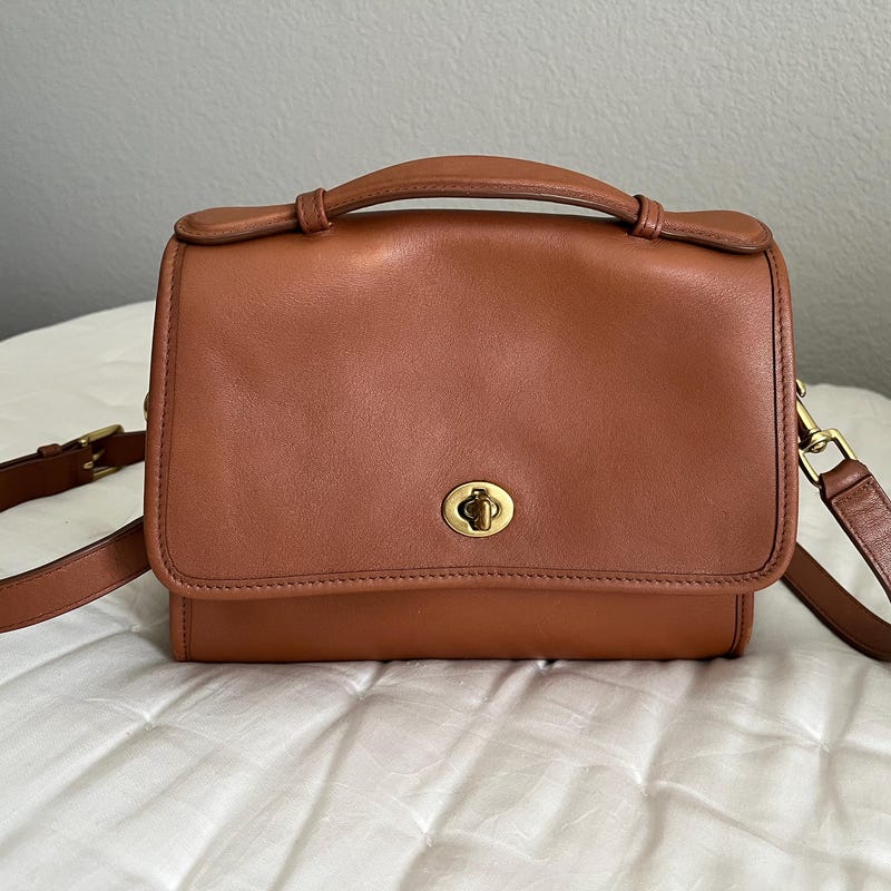 Vintage Brown Coach Handbags - Etsy