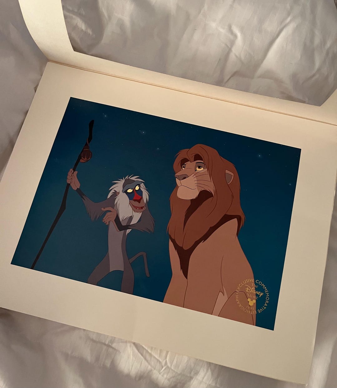 Vintage 1995 the Lion King Lithogragh - Etsy