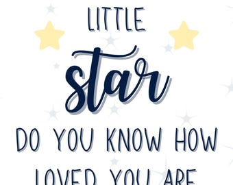 A4 Twinkle Twinkle Little Star Poster Navy - Etsy
