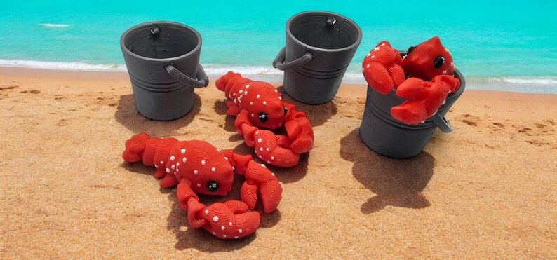 Lobster Fidget Toy in Pale – Fun and Poseable Ocean Creature Gift - Etsy