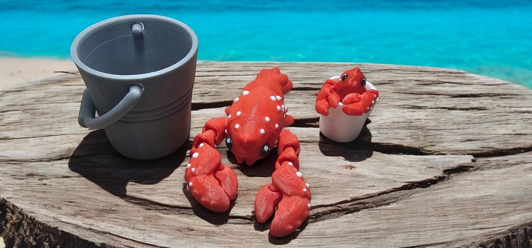 Lobster Fidget Toy in Pale – Fun and Poseable Ocean Creature Gift - Etsy