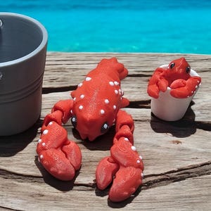 Lobster Fidget Toy in Pale – Fun and Poseable Ocean Creature Gift - Etsy