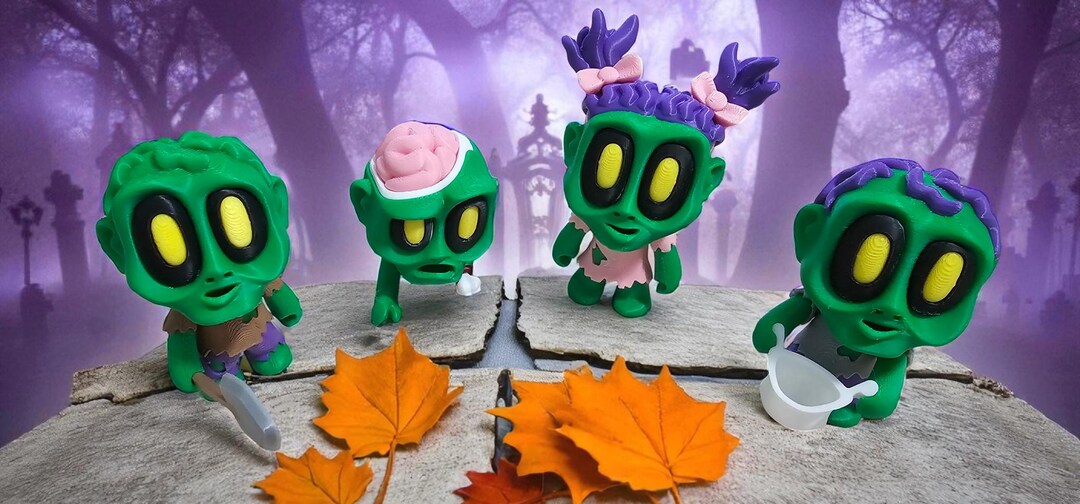 Blob Zombies - 3D Printed – Cute & Creepy Collectible Figures - Etsy