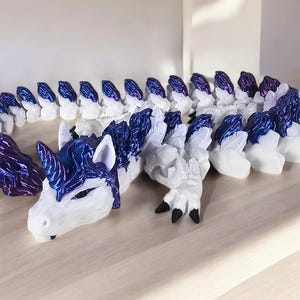 Unicorn Dragon Articulated 3D Printed 22" - Etsy