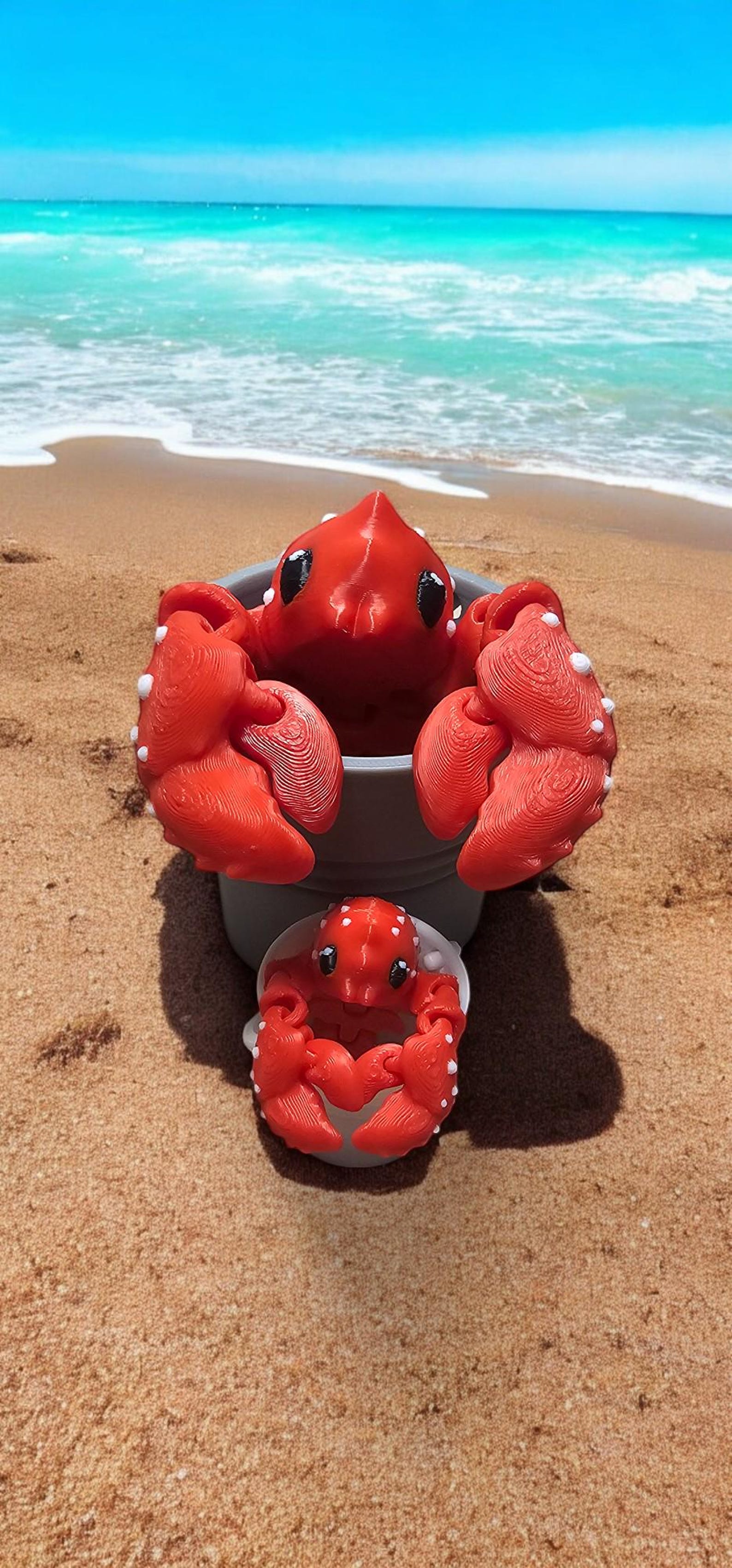 Lobster Fidget Toy in Pale – Fun and Poseable Ocean Creature Gift - Etsy