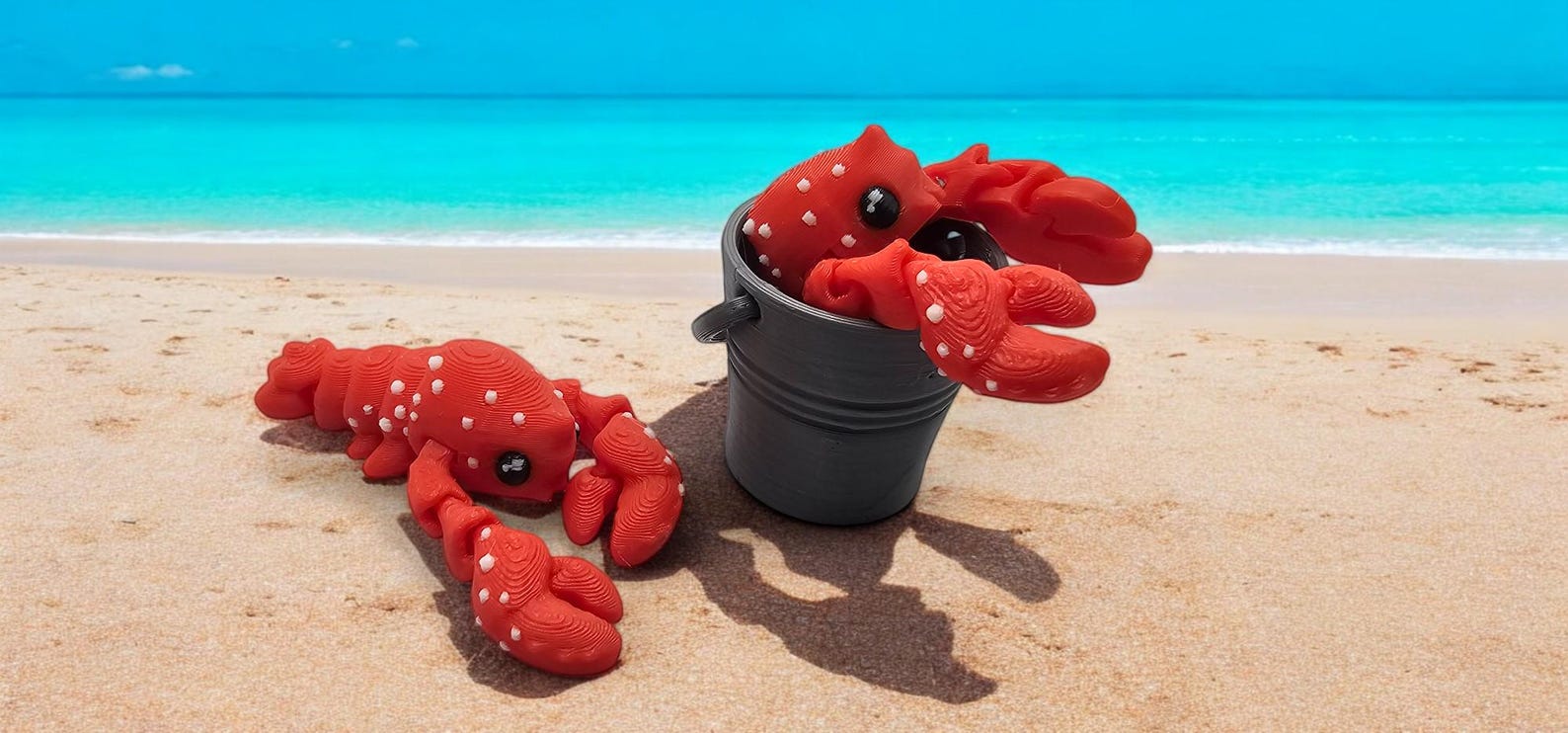 Lobster Fidget Toy in Pale – Fun and Poseable Ocean Creature Gift - Etsy