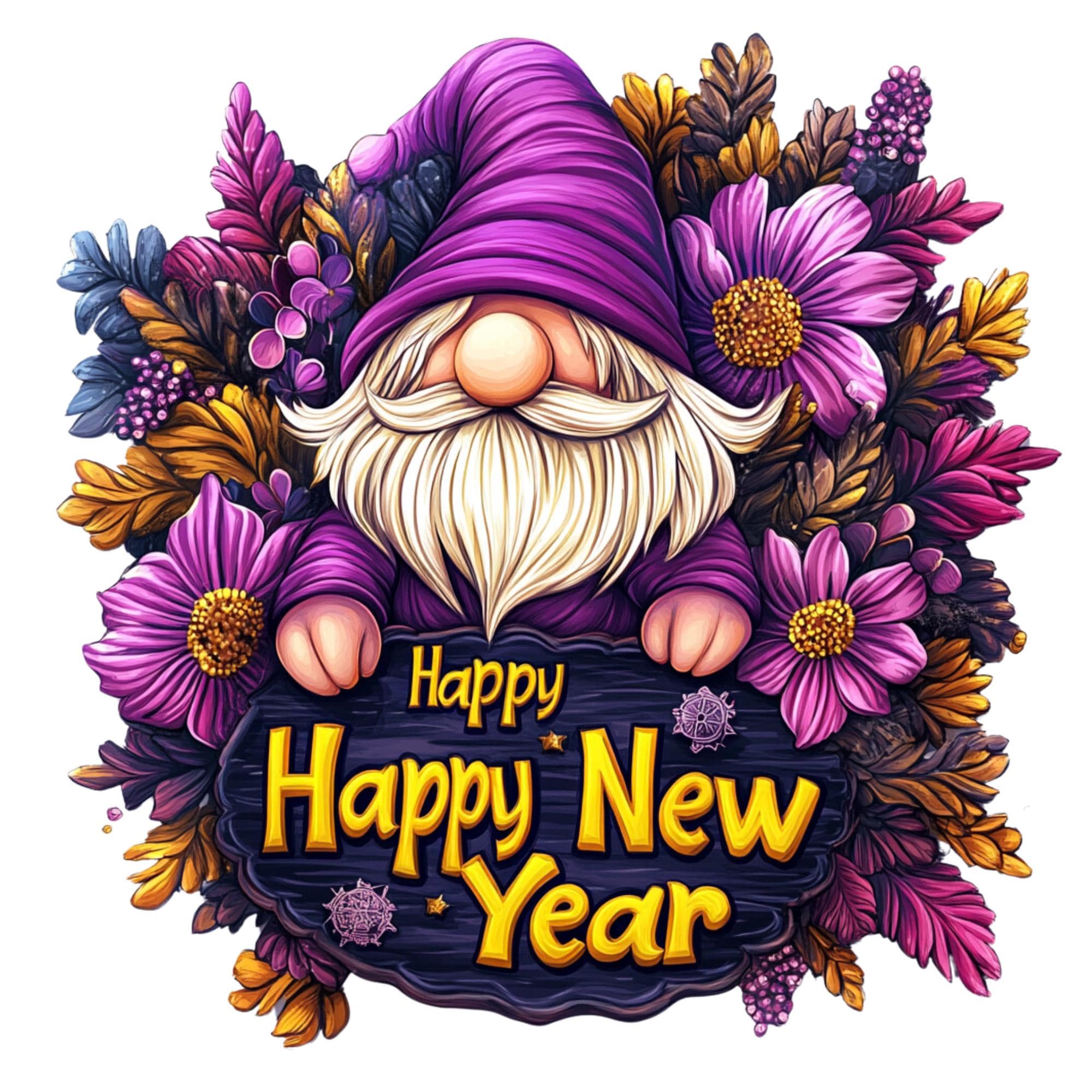 New Year Gnomes Clipart Bundle Festive Gnome PNG Graphics Transparent ...