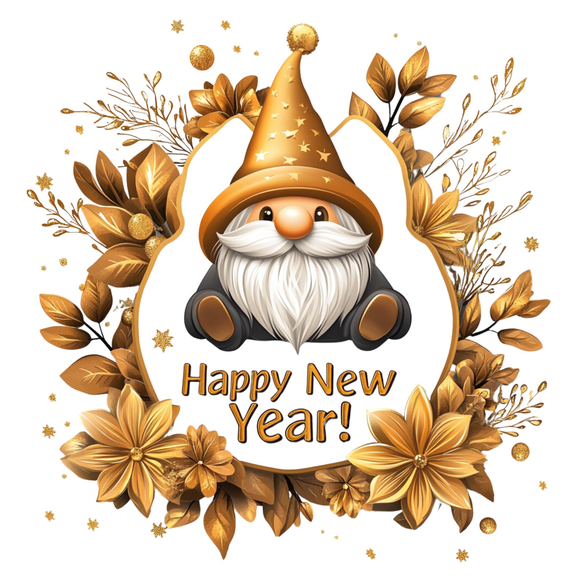 New Year Gnomes Clipart Bundle Festive Gnome PNG Graphics Transparent ...