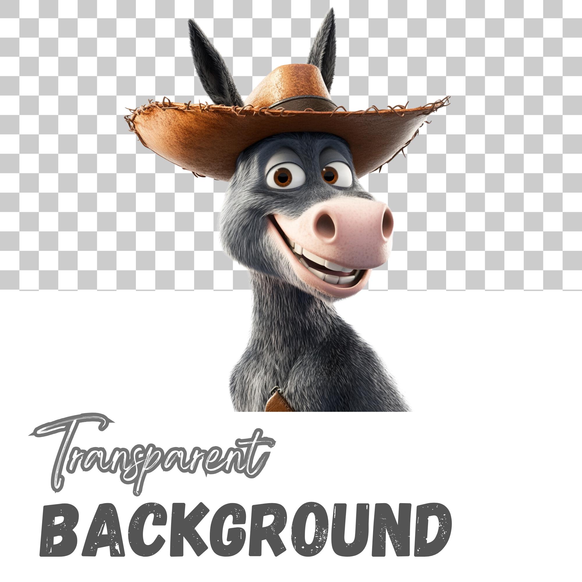 Quirky and Grumpy Donkey Clipart Set, 20 Cute & Funny Designs, Digital ...