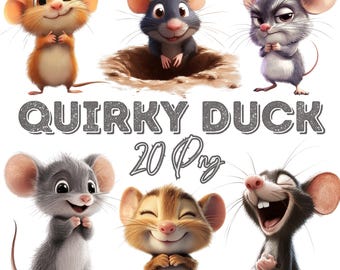 Quirky and Grumpy Cow Clipart Set, 20 Cute & Funny Designs, Digital ...