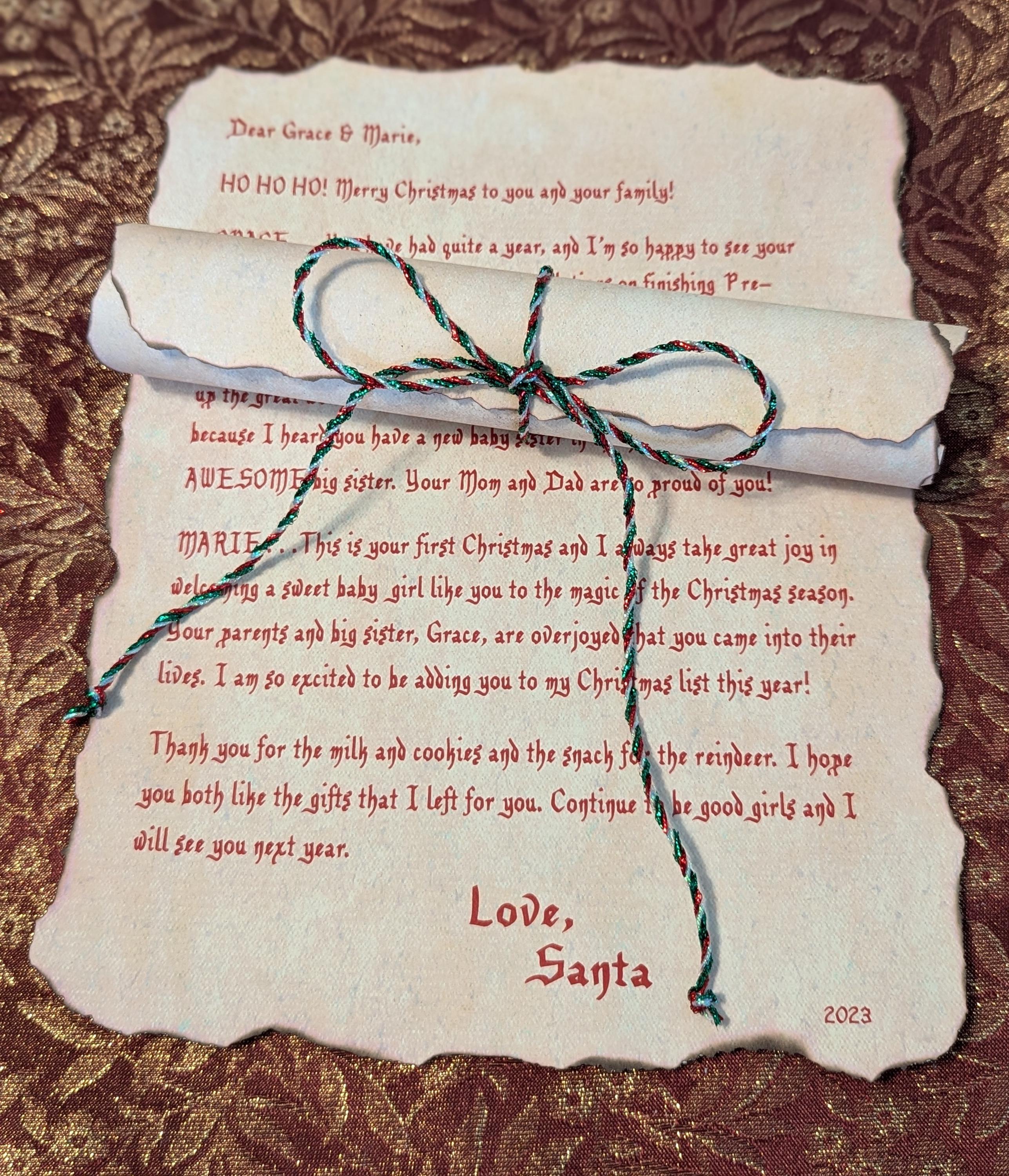 Santa Letter, Personalized Santa Letter, Christmas Morning Santa Letter ...