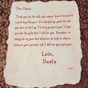 Santa Letter, Personalized Santa Letter, Christmas Morning Santa Letter ...