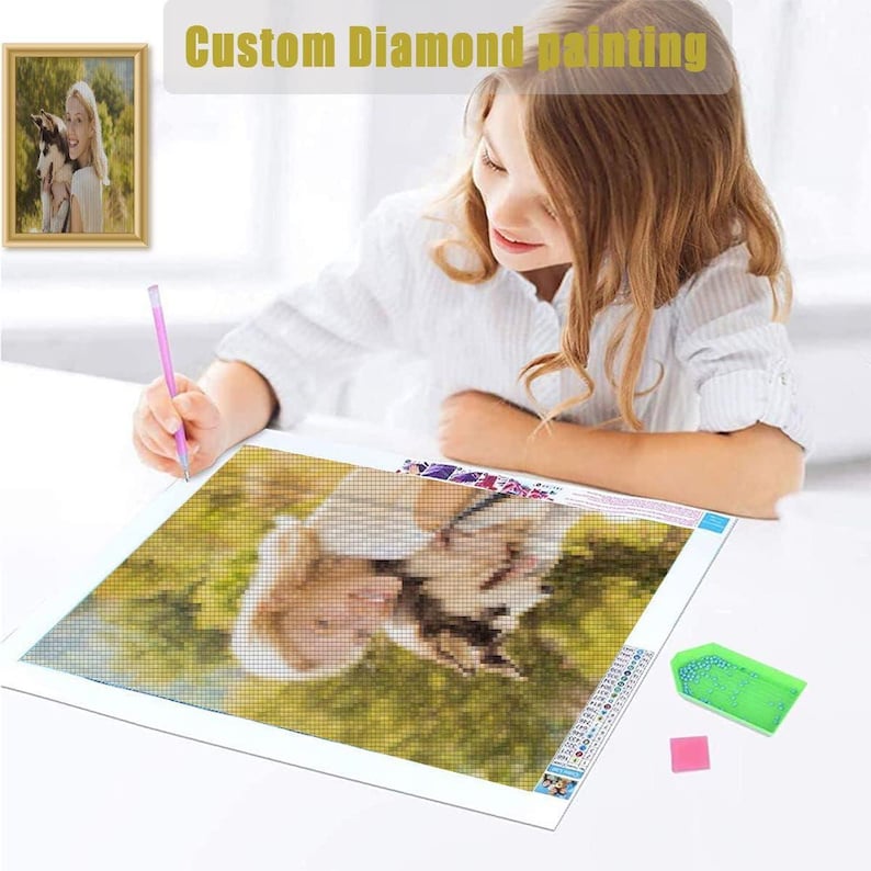 Photo Custom Diamond Painting Kits, Personalized Diamond 5D Painting ...