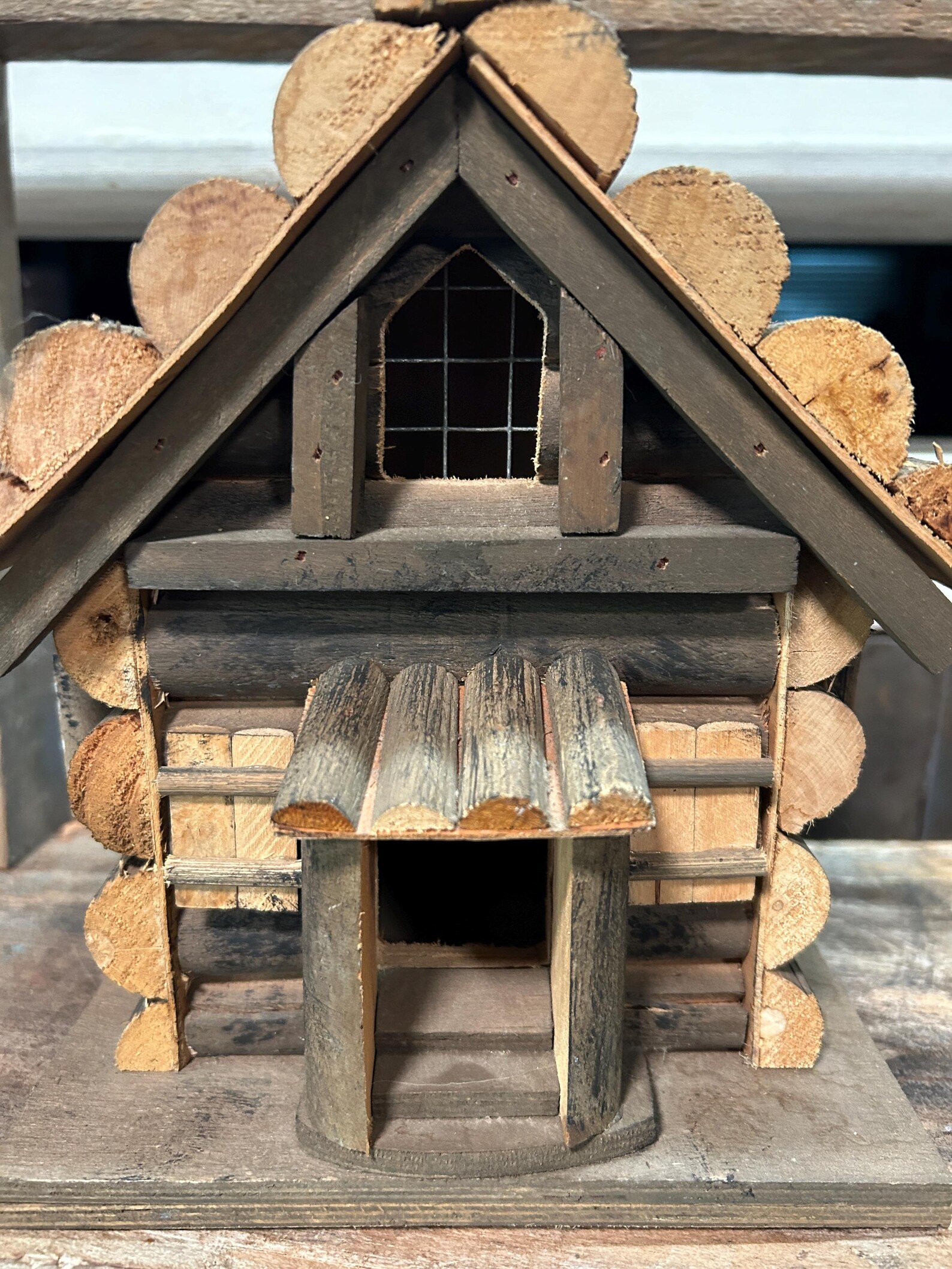 Rustic Country Bird House Made With Sawed Small Tree Limbs. - Etsy