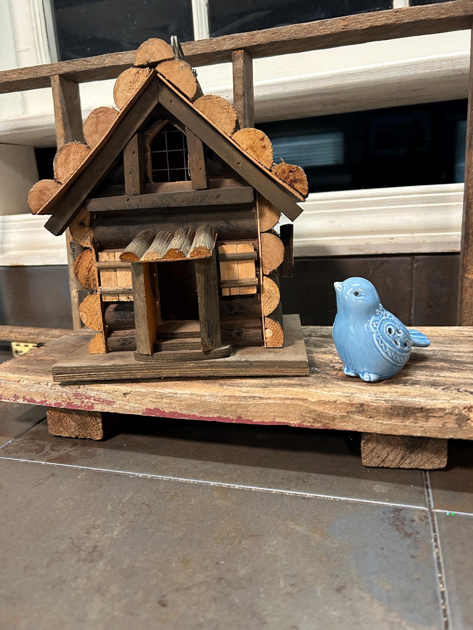 Rustic Country Bird House Made With Sawed Small Tree Limbs. - Etsy