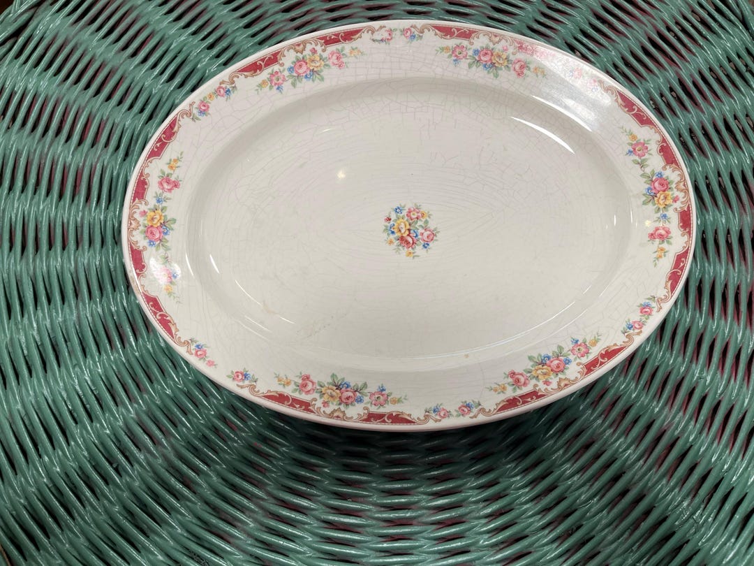 Edwin M. Knowles Large Platter,made in USA - Etsy