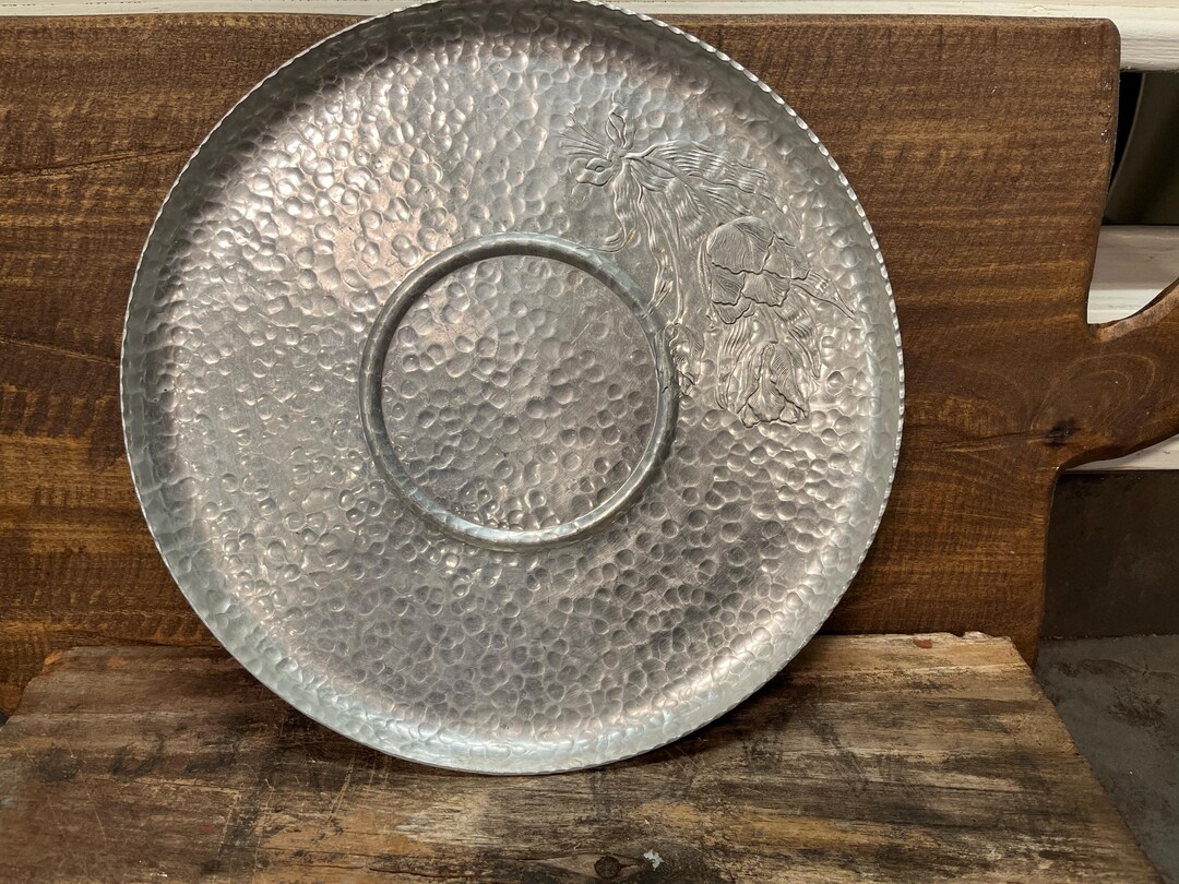 Rodney Kent Hand Wrought Aluminum Round Tray 11.5 " W. - Etsy