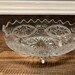 Vintage Frosted Lead Cut Crystal Serving Bowl - Etsy
