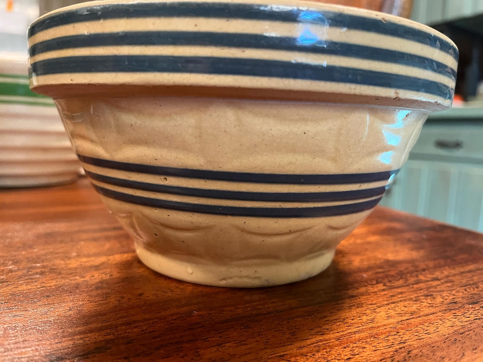 Vintage Yellow Ware Stone Mixing Bowl 7.5 w. - Etsy