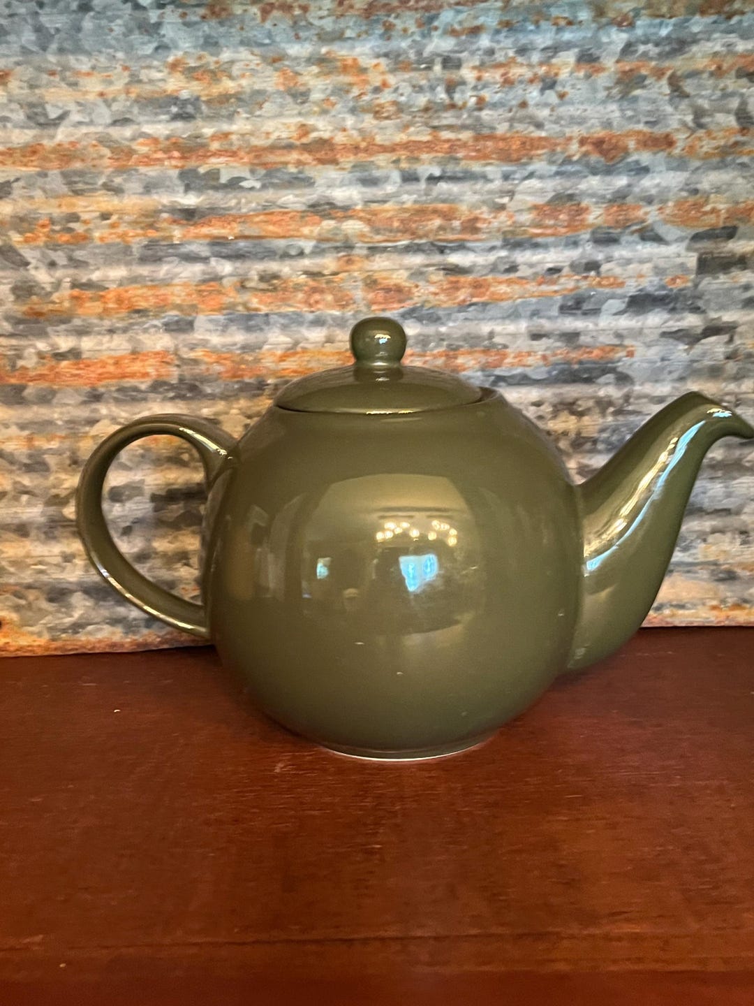 Vintage Teapot, London Pottery ,signed by David Birch ,globe Teapot , 4 ...