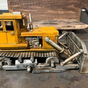 Vintage Desk Model , Yellow Metal Bulldozer. 10 " Long - Etsy