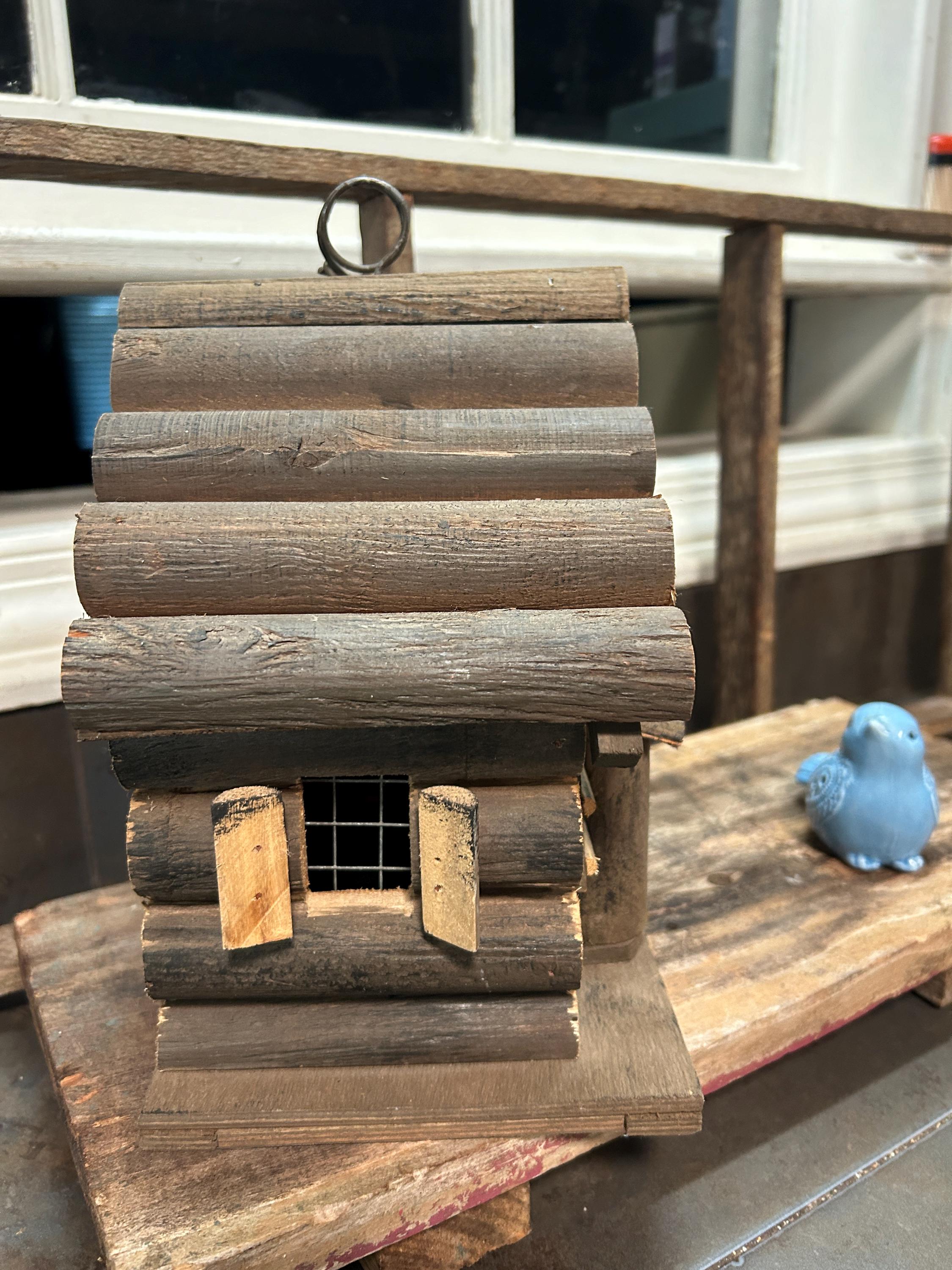 Rustic Country Bird House Made With Sawed Small Tree Limbs. - Etsy