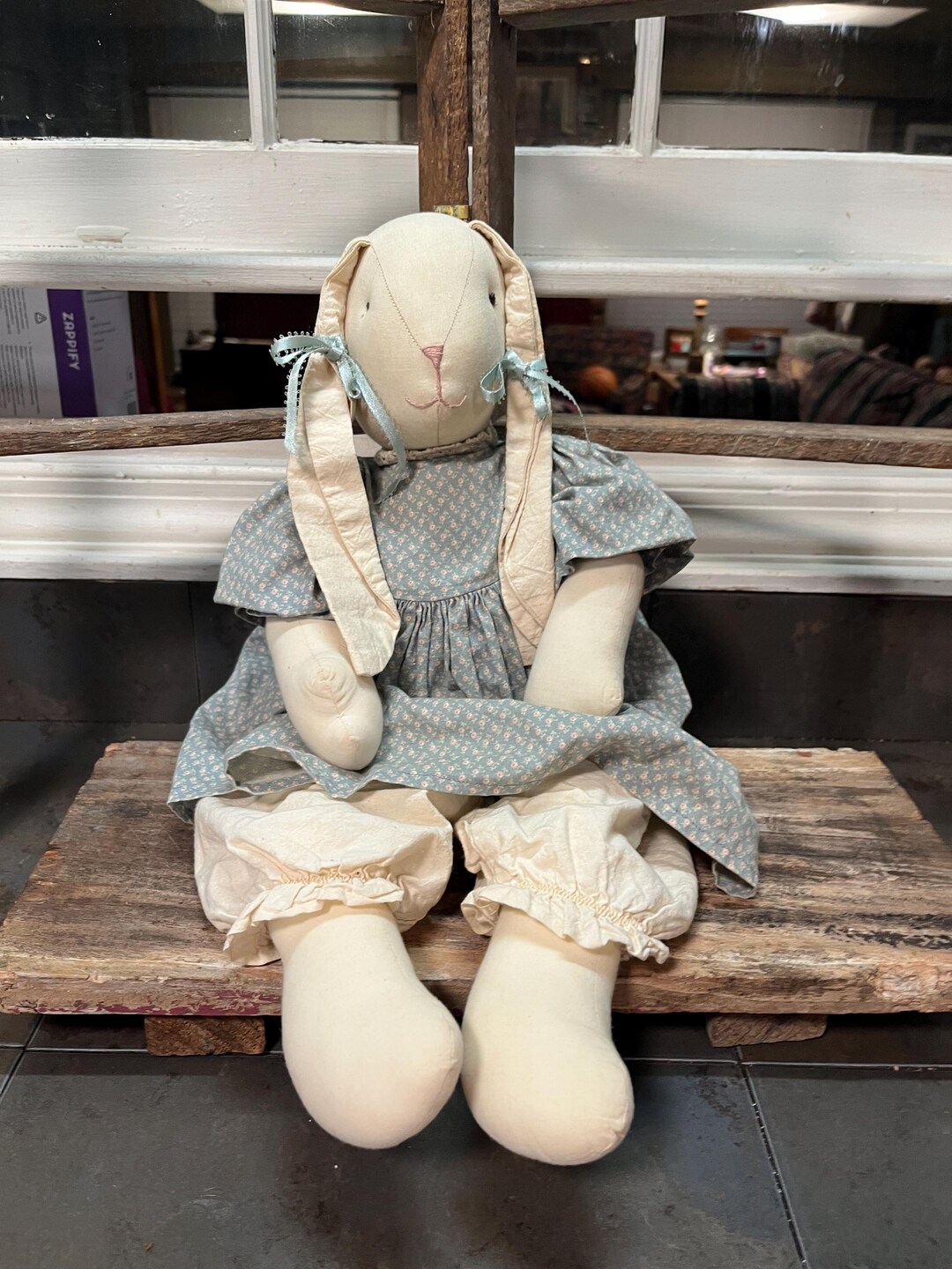 Hand Made Rabbit With Long Bloomers and Laura Ingles Dress. All Dressed ...