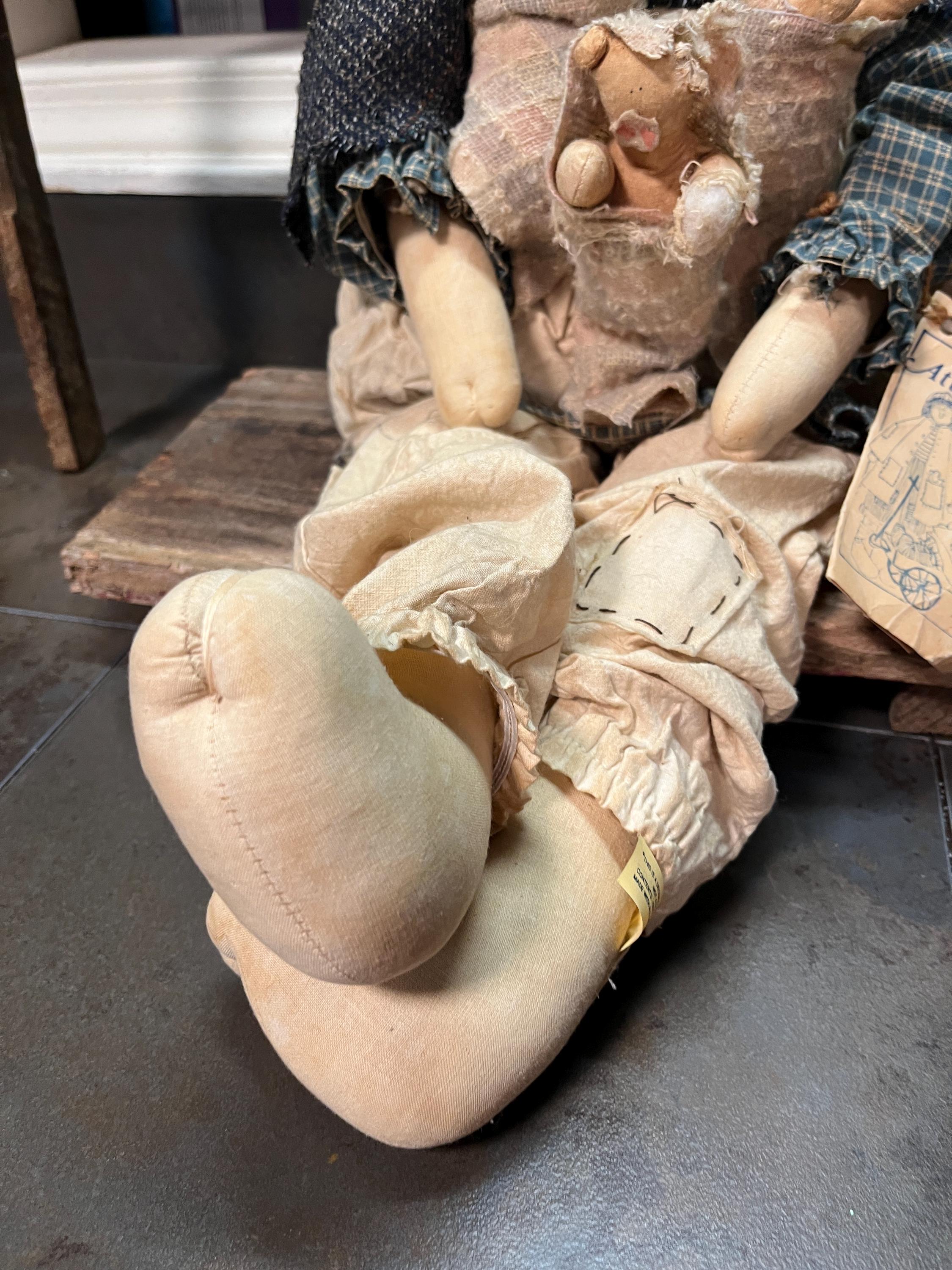 Primitive Attic Babies. ( Sadie Sow With Piglets ) Sadie is 23" Long ...