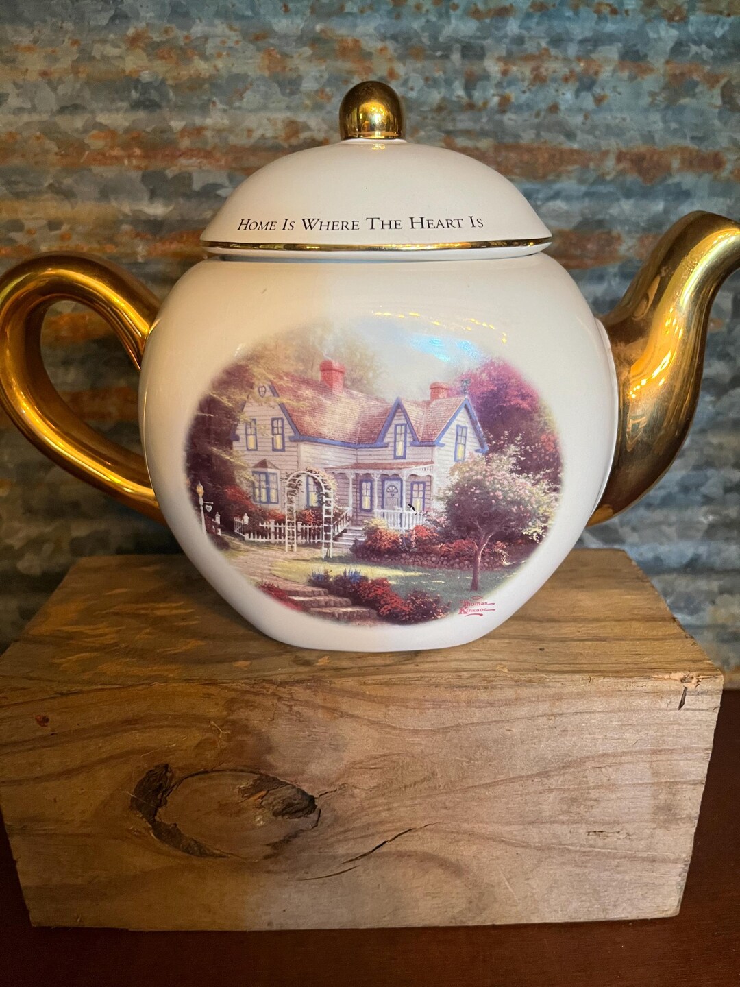 Vintage Teapot Thomas Kinkade Home is Where the Heart Is - Etsy
