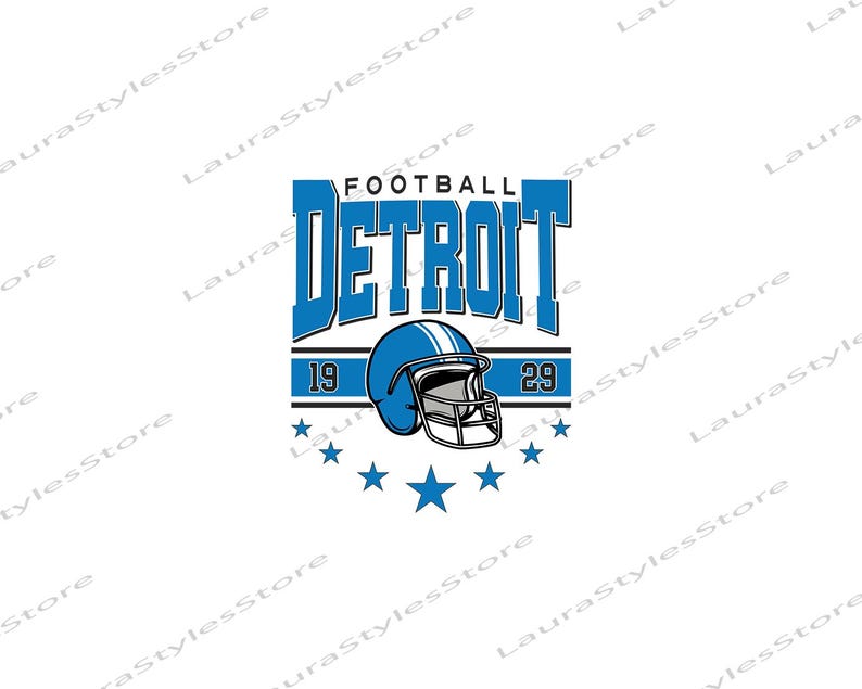 Vintage Detroit Football PNG, Retro Detroit Football Png, Football ...