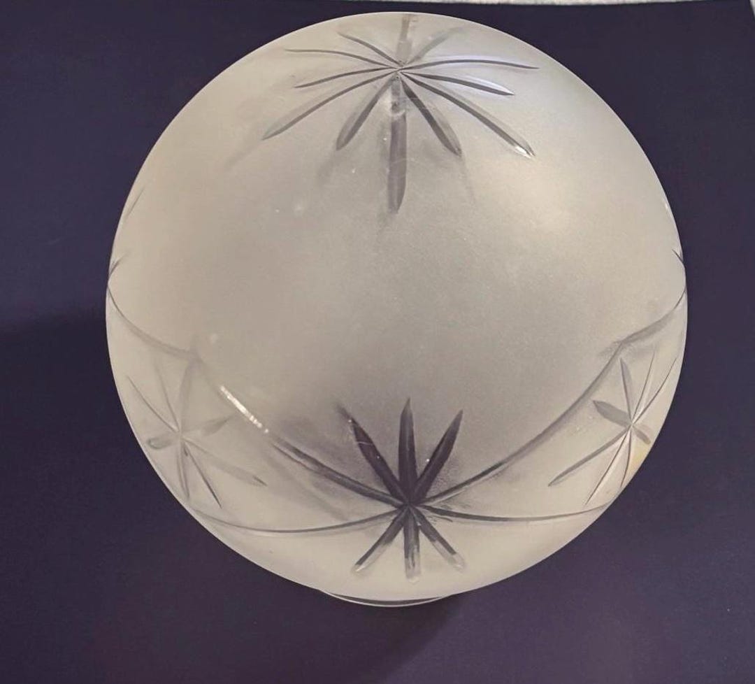 Vintage Frosted Diamond Glass Lamp Shade - Etsy