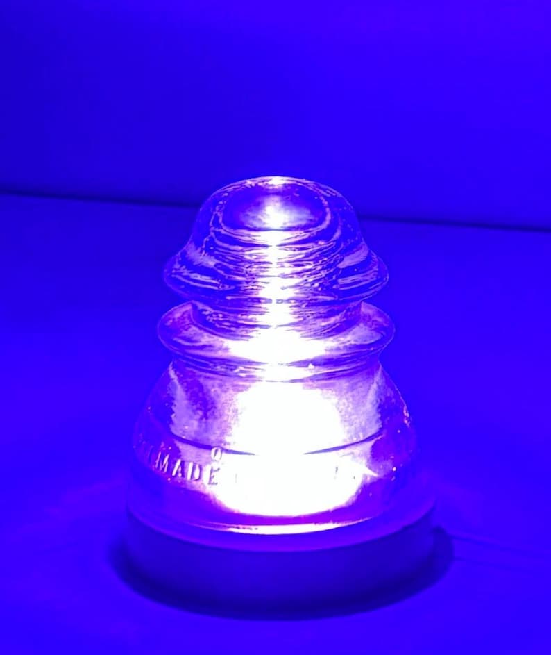 Vintage Glass Insulator With LED Lighted Base and Remote, Available ...