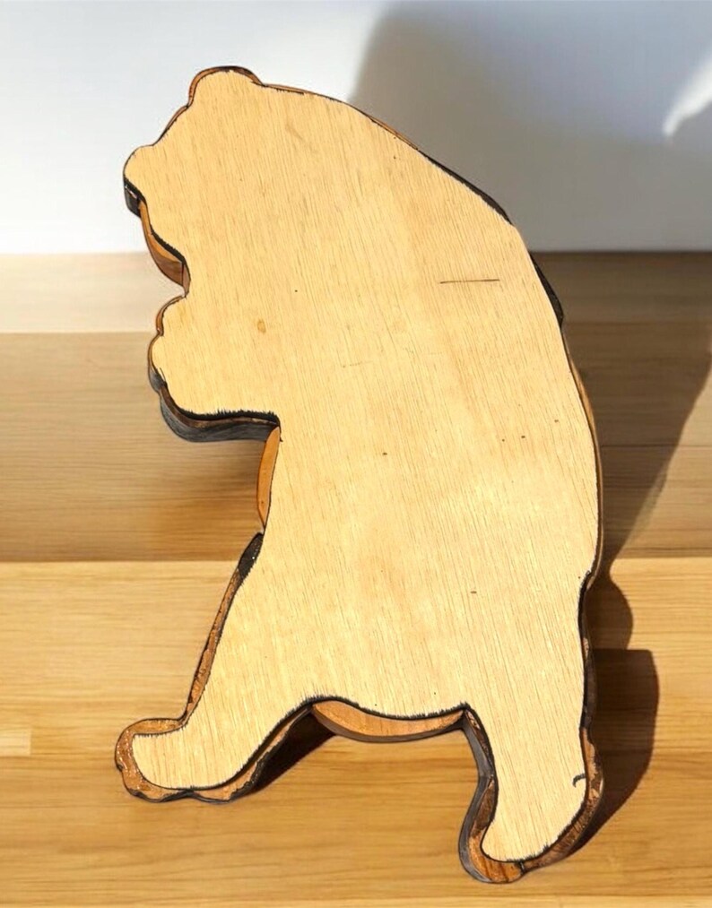 Hand Crafted Intarsia Panda Bear - Etsy