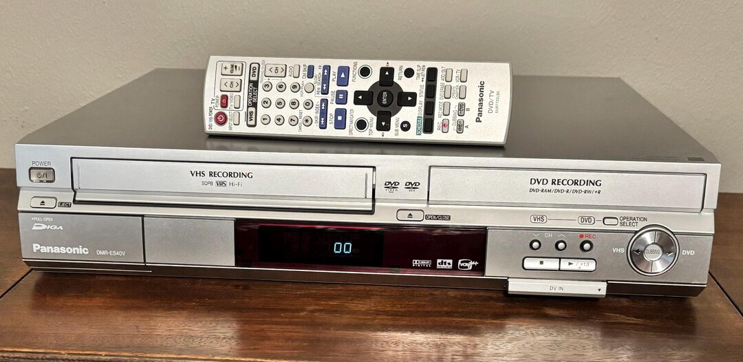 Panasonic DVD/VHS Combo Player Recorder Model DMR-ES40V With Remote - Etsy