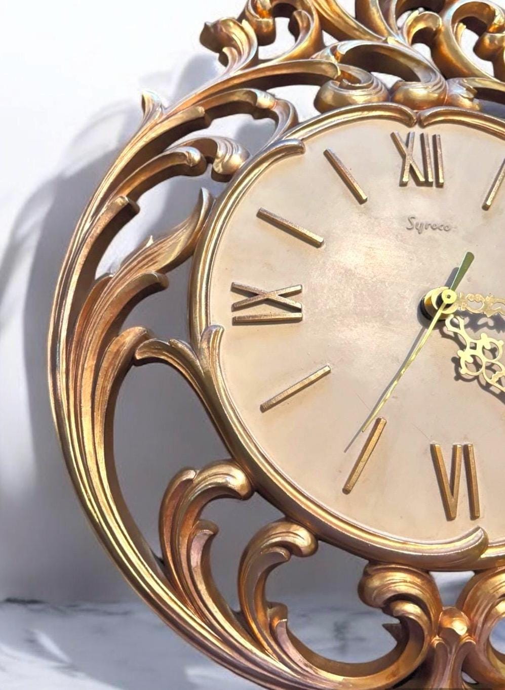 Vintage Syroco Wall Clock Mid-century Hollywood Regency 3974 - Etsy