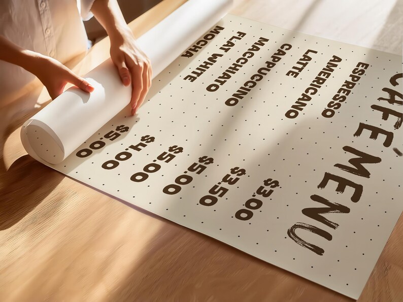 Coffee Bar Menu Print, Morning Coffee Print, Retro Coffee Bar Poster ...