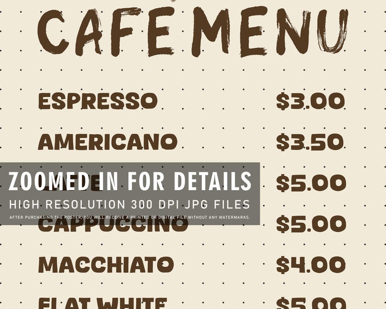 Coffee Bar Menu Print, Morning Coffee Print, Retro Coffee Bar Poster ...