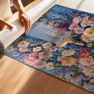 Floral Bathroom Print, Vibrant Art, Botanical Bathroom Poster ...