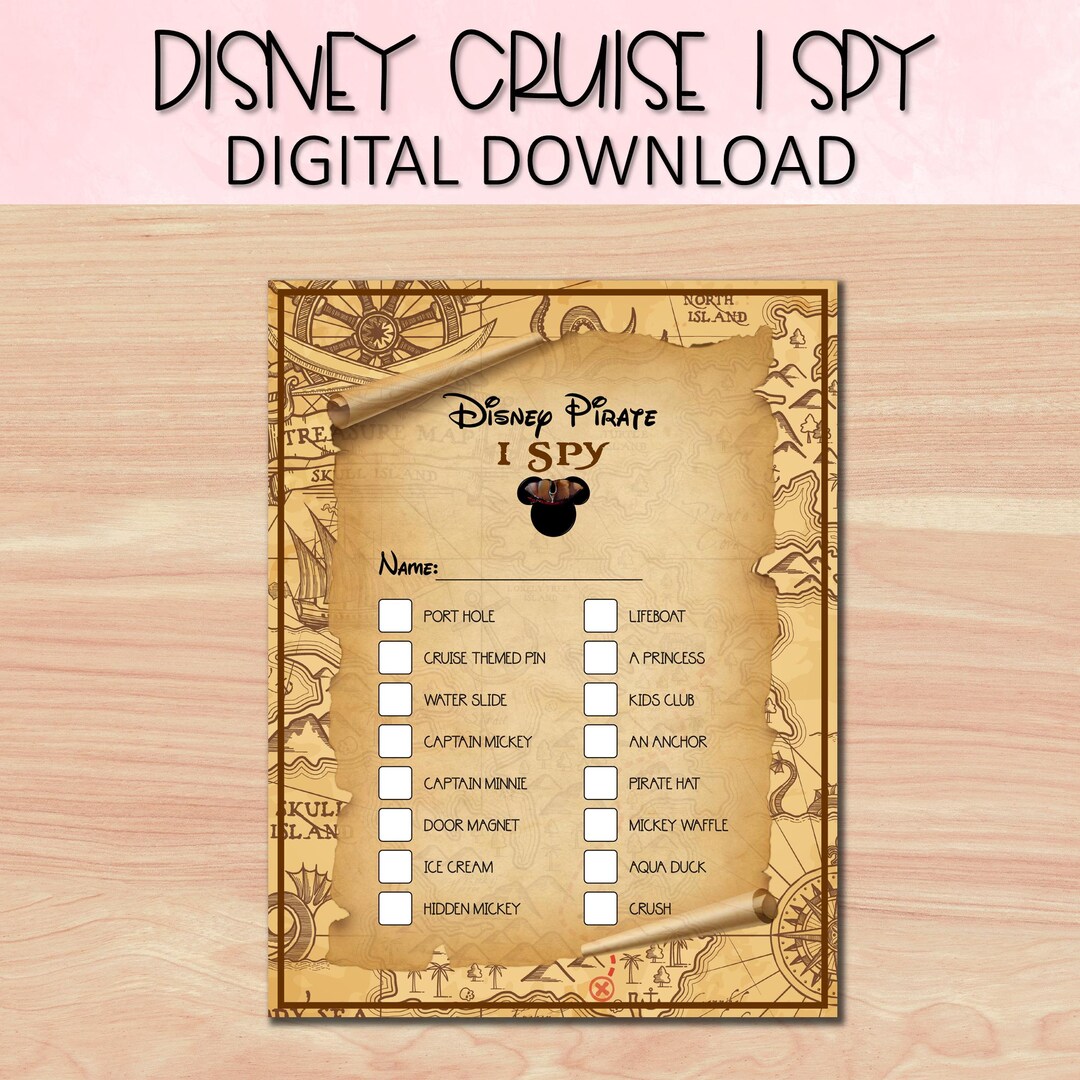 Printable DCL Cruise I Spy, Fish Extender Kids Activity Gift Idea, Kids ...