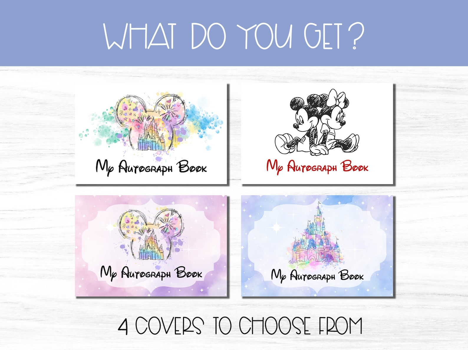 Printable Autograph Book, Theme Park Personalised Character Autograph ...