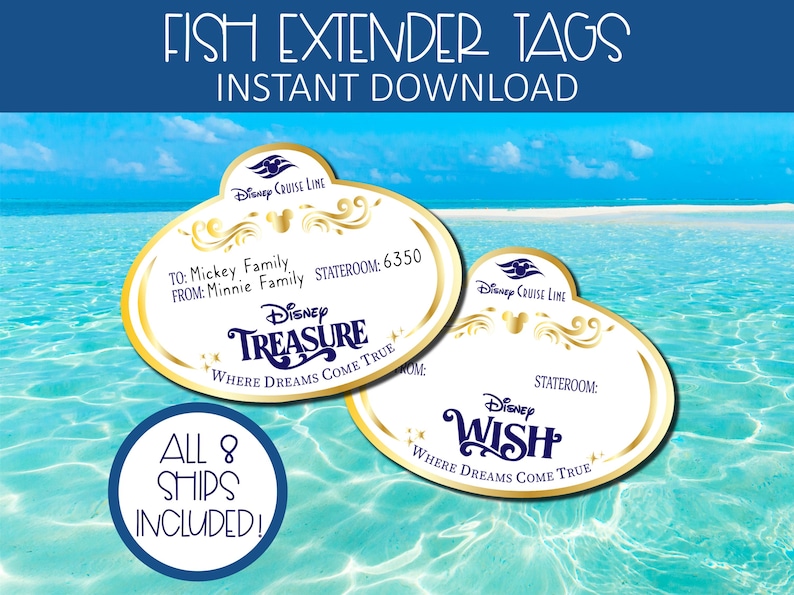 DCL Cruise Fish Extender Gift Tags, Pixie Dusting, FE Magical Gift ...