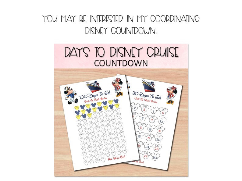 Printable Cruise Trip Reveal Bundle, Editable Mickey Minnie Reveal ...