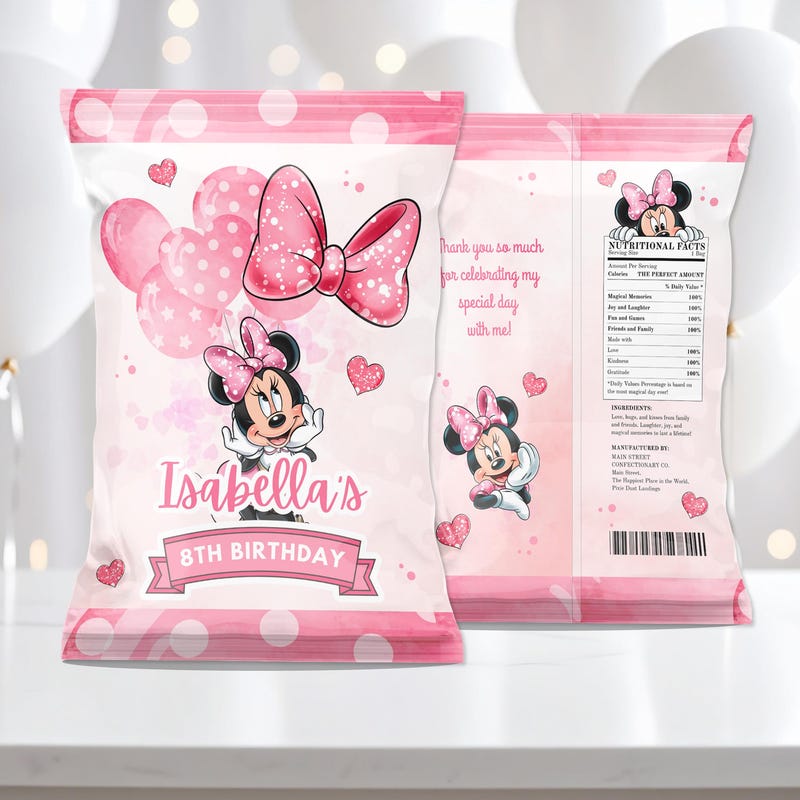 Minnie Mouse Chip Cover - Etsy