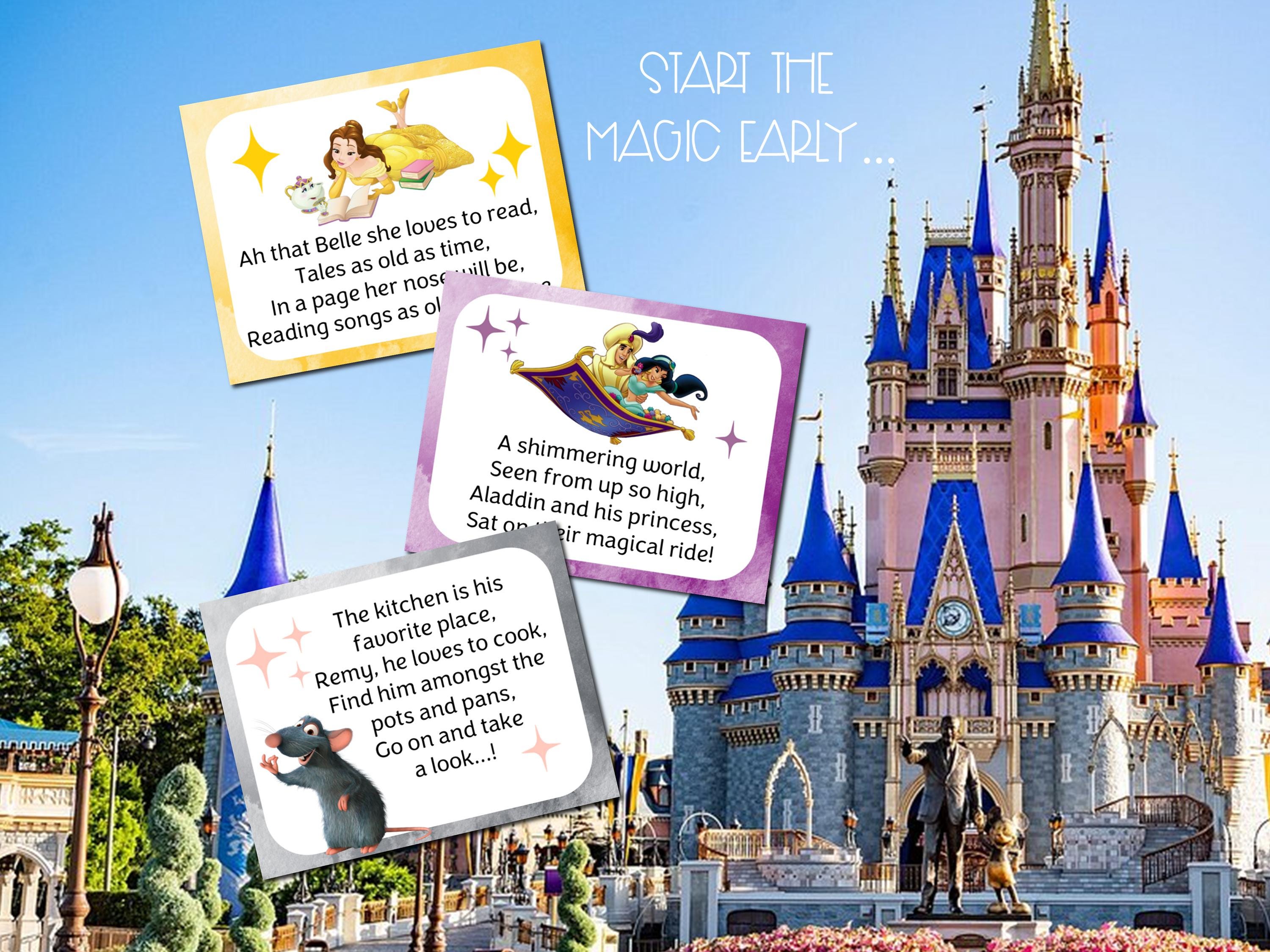 Theme Park Trip Reveal Scavenger Hunt, Surprise Vacation Treasure Hunt ...