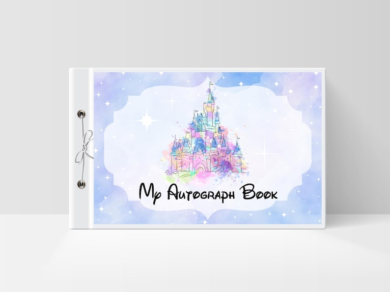 Printable Theme Park Autograph Book, Personalized Character Signatures ...