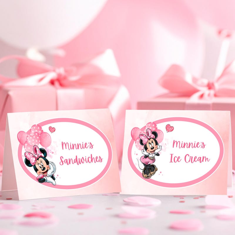 Minnie Food Labels - Etsy