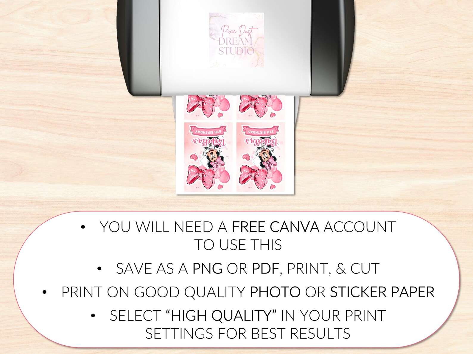 Personalized Minnie Mouse Pink Capri Sun Label, Printable Minnie Mouse ...