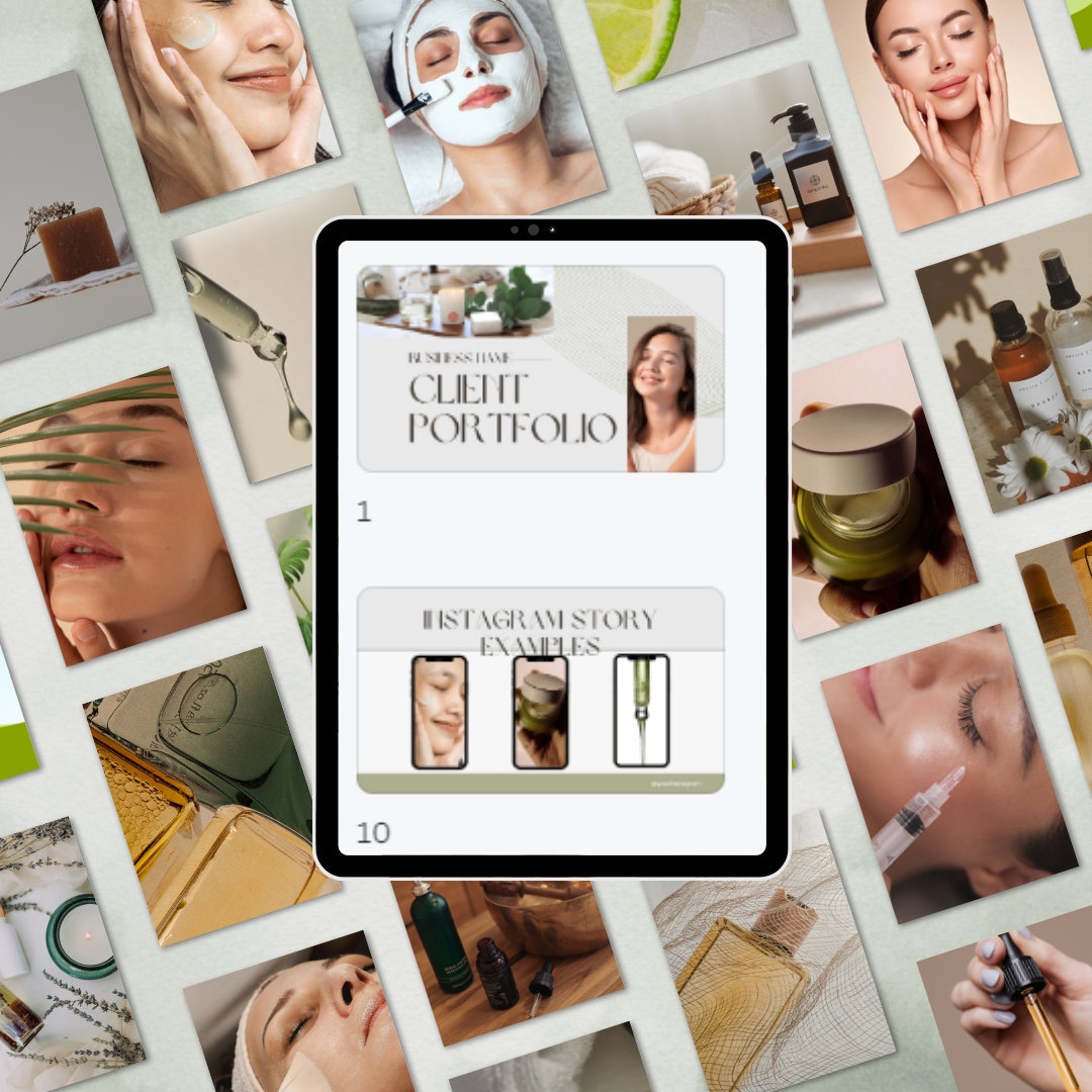 Med Spa Esthetician Portfolio and Questionnaire Templates ...
